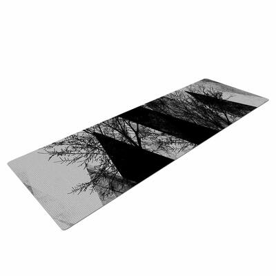 PIA SCHNEIDER "TREES V2" Black White Gray Yoga Mat - Overstock - 28512688