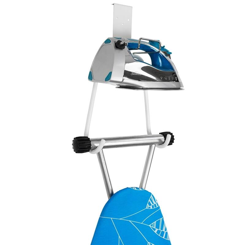 Sunbeam Steel Ironing Board Holder Steel Iron Rest, White - Overstock ...