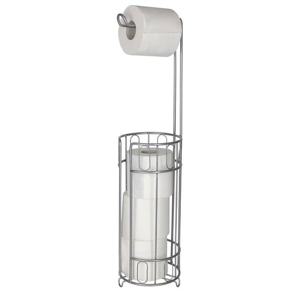Unity Free-Standing Dispensing Toilet Paper Holder, Silver - Bed Bath ...