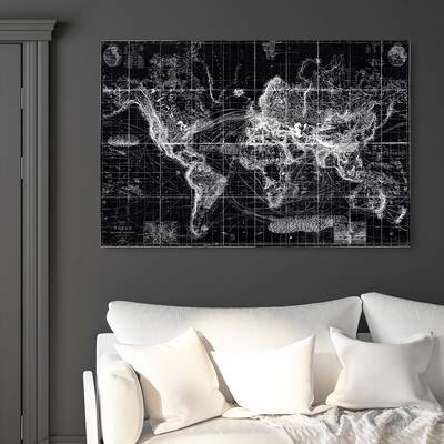 Oliver Gal 'Chart of the World Map 1863' Maps and Flags Wall Art Canvas ...
