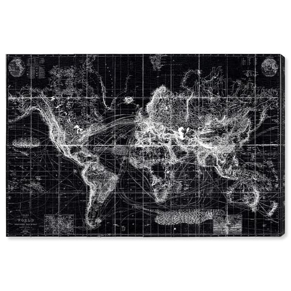 Oliver Gal 'Chart of the World Map 1863' Maps and Flags Wall Art Canvas ...
