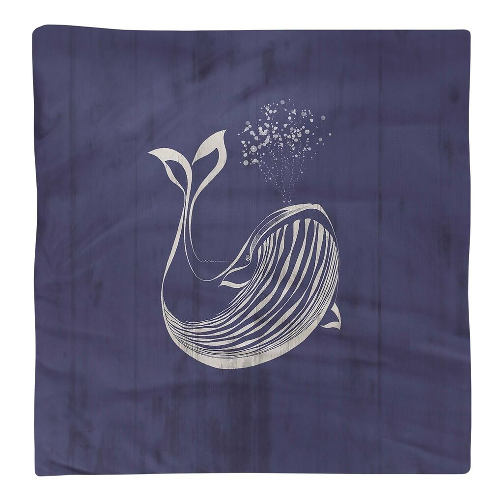 Rustic Blue Whale Napkin - Overstock - 28527922