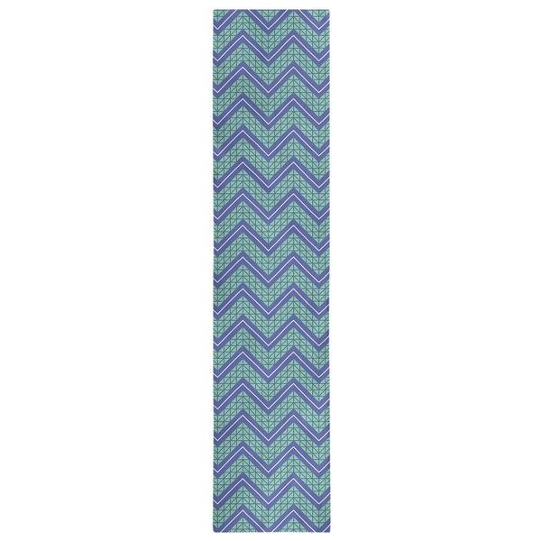 Three Color Hand Drawn Chevrons Table Runner - Bed Bath & Beyond - 28528116