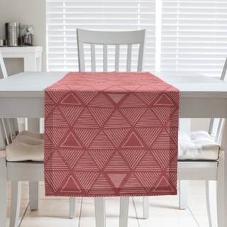 Monochrome Hand Drawn Triangle Pattern Table Runner - Bed Bath & Beyond ...