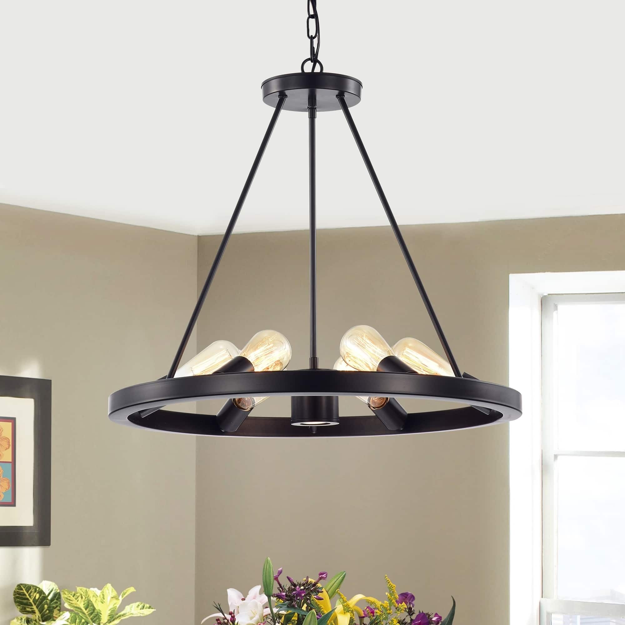 Shigo Brown 7-light Chandelier - Bed Bath & Beyond - 28536296
