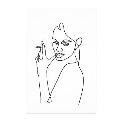 Noir Gallery Abstract Feminine Line Drawing Unframed Art Print/Poster ...