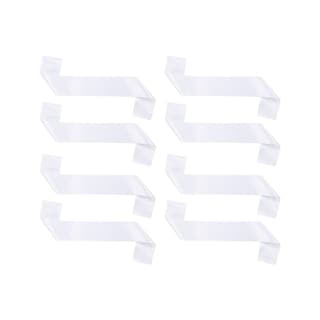 8-Pack White Blank Sashes Satin Sashes Customizable for Pageants ...