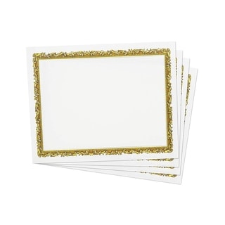 48PCS Blank Certificate Awards Gold Foil Paper - Printer Fit, 8.5 x 11 ...