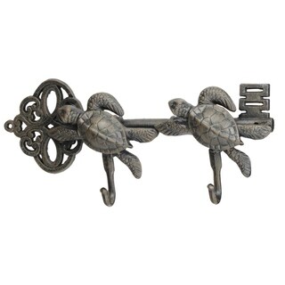 Decorative Sea Turtles Iron Wall Hook on Antique Key, Gray - Bed Bath ...