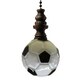 Alloy Soccer Ball Ceiling Fan Pull Antiqued Brass Base 1.75"h - Bed ...