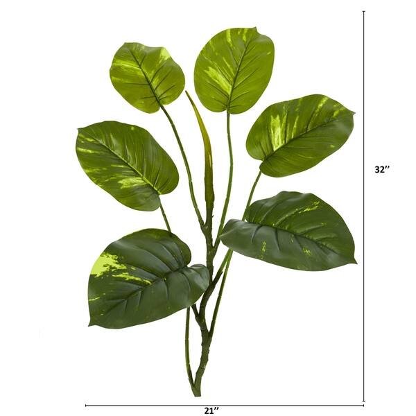 32" Large Leaf Pothos Artificial Vinning Plant (Set of 6) - Bed Bath ...