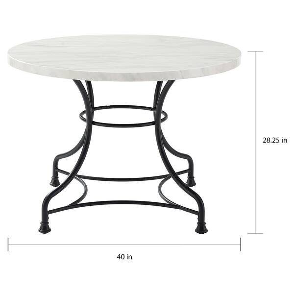 Carbon Loft Davidson 40-inch Round Dining Table - Black - Bed Bath ...