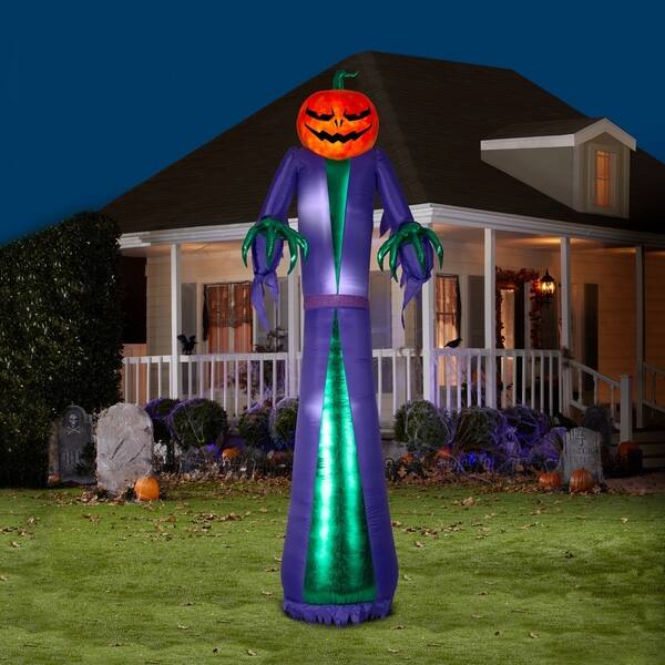 Airblown Inflatables 4 ft. W x 3 ft. D x 12 ft. H Fire and Ice Reaper ...