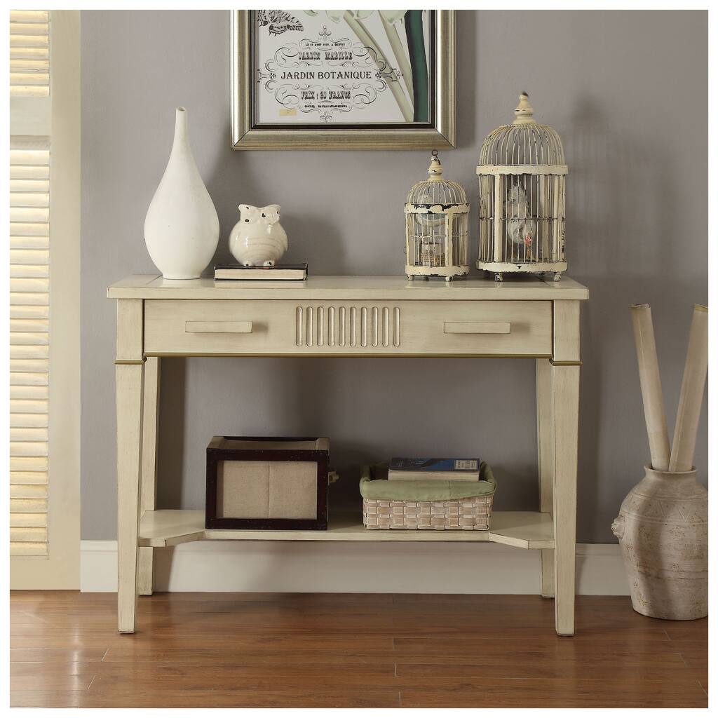 Urban Designs Inspiration 42-inch Console Table - Antique White ...