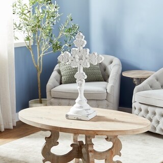White Fiberglass Vintage Sculpture Biblical Crosses 28 x 16 x 8 - 16 x ...