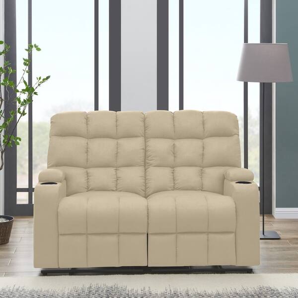Copper Grove Bielefeld Khaki Microfiber 2-seat Storage Recliner ...