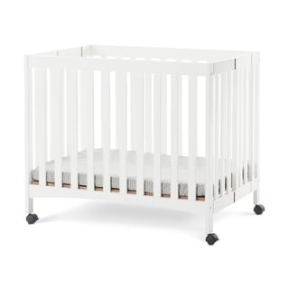Forever Eclectic London Mini Folding Crib Matte White - Bed Bath ...