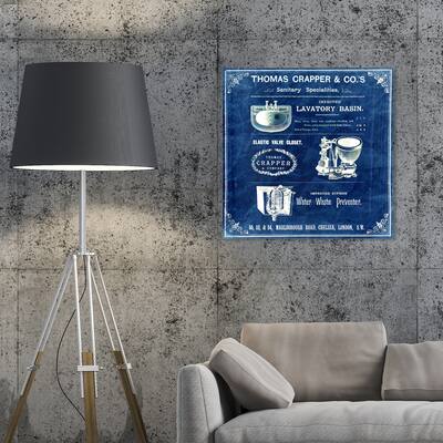 Oliver Gal 'Thomas Crapper Inventor of the Toilet - Blue' Bath and ...