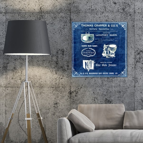 Oliver Gal 'Thomas Crapper Inventor of the Toilet - Blue' Bath and ...