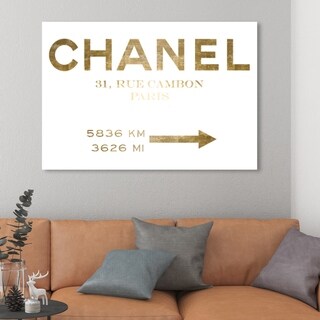 Oliver Gal 'Couture Road Sign Minimalist' Fashion and Glam Wall Art ...