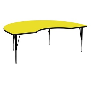 Offex 48''W x 96''L Kidney Shaped Activity Table with 1.25'' Thick ...