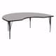 Offex 48''W x 72''L Kidney Shaped Activity Table with 1.25'' Thick Grey ...