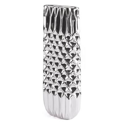 Silver Lg Vase Silver - Overstock - 28601660