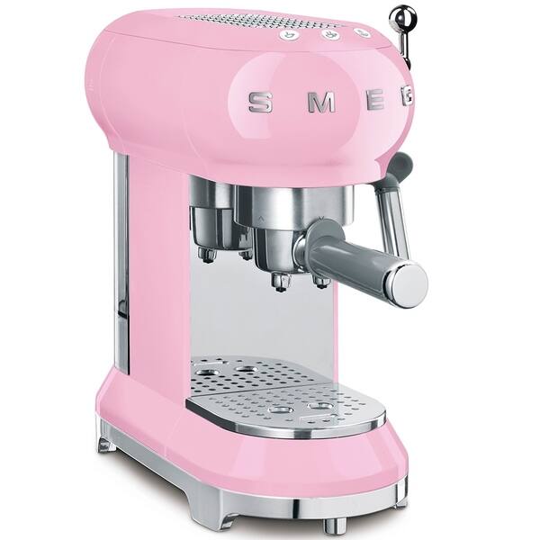 Espresso 50's Retro Style Aesthetic Espresso Coffee Machine, Pink - Bed ...