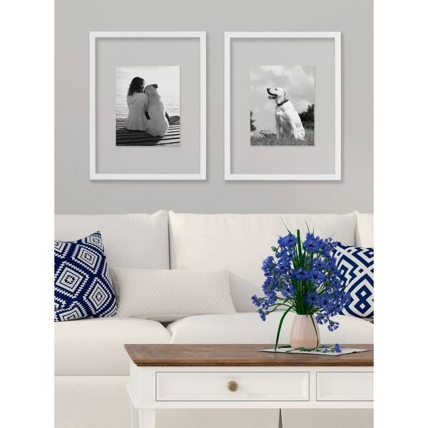DesignOvation Gallery 14x18-inch Float Glass Picture Frames (Set of 2 ...