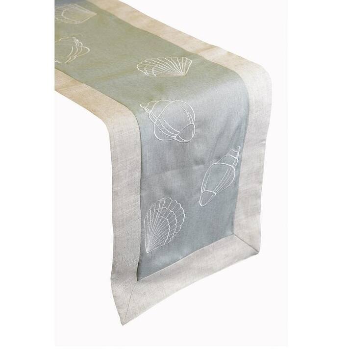 Shell Sean Foam Green 100 Polyester Table Runner - Overstock - 28614184