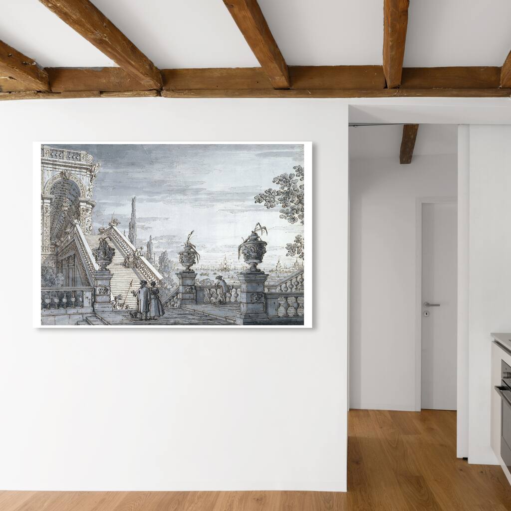 Oliver Gal 'Canaletto - A Capriccio ' Classic and Figurative Wall Art ...