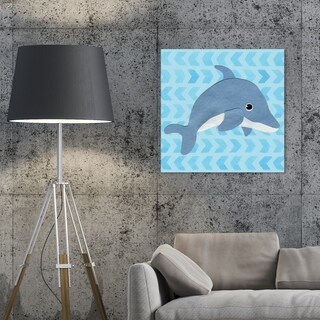 Oliver Gal 'Delfin' Animals Wall Art Canvas Print - Blue, White - Bed ...