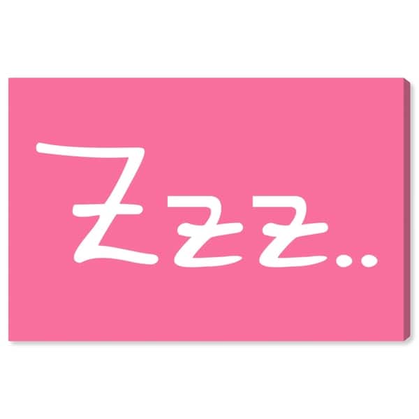 Oliver Gal 'ZZZ Pink' Typography and Quotes Wall Art Canvas Print ...