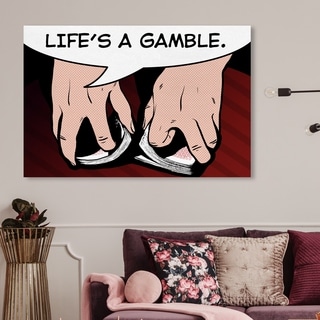 Oliver Gal 'Life's a Gamble' Advertising Wall Art Canvas Print - Red ...