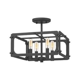 Quoizel Sadler Grey Ash 4-light Semi-Flush Mount - Bed Bath & Beyond - 28637579