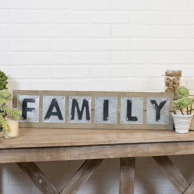 Industrial "Family" sign - Overstock - 28662488
