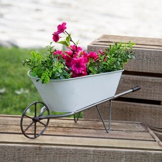 Metal wheelbarrow planter - Bed Bath & Beyond - 28662508