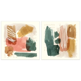 "Ochre Echo" Abstract Wall Art Printed on Frameless Free Floating ...