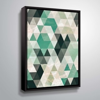 Artwall Triangle Pattern Floater-Framed Canvas - Bed Bath & Beyond ...