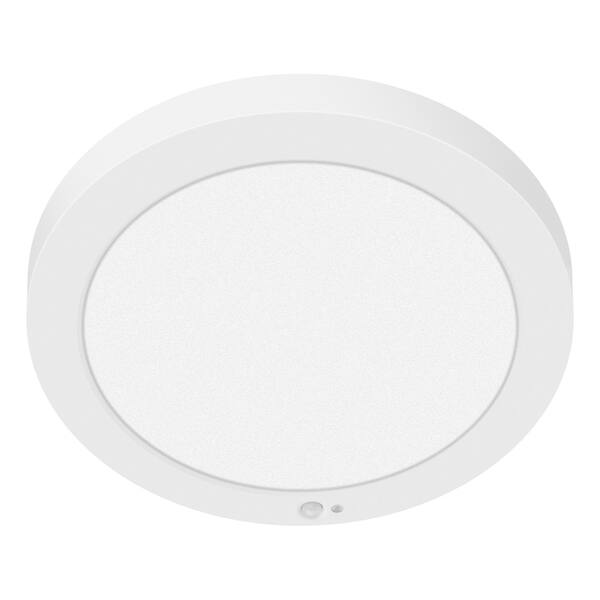 ModPLUS 1-light White LED Motion Sensor Round Flush Mount - Bed Bath ...