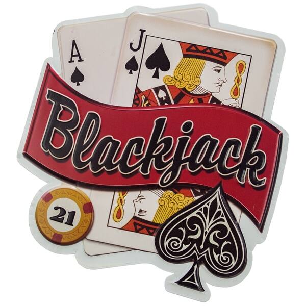 Blackjack 21 Embossed Metal Wall Decor Sign - Bed Bath & Beyond - 28670040