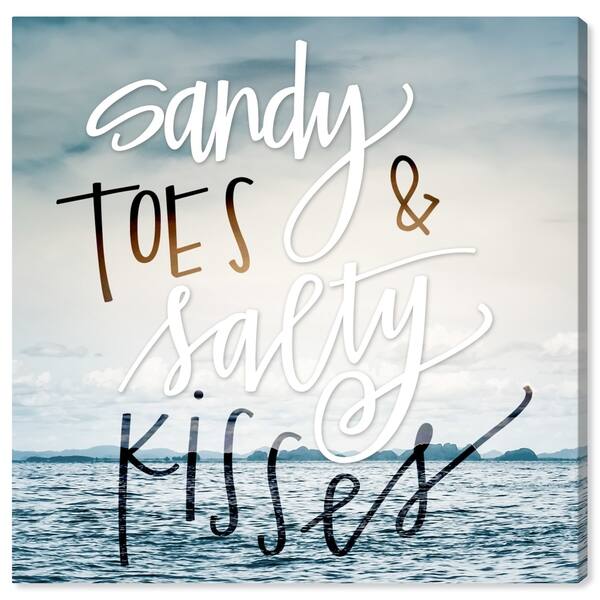 Oliver Gal 'Salty Kisses ' Typography and Quotes Wall Art Canvas Print ...