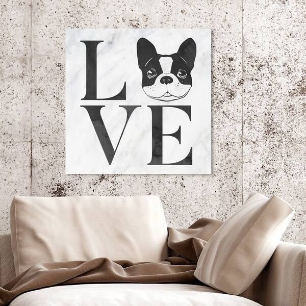 Oliver Gal 'Love Your Frenchie' Typography and Quotes Wall Art Canvas ...