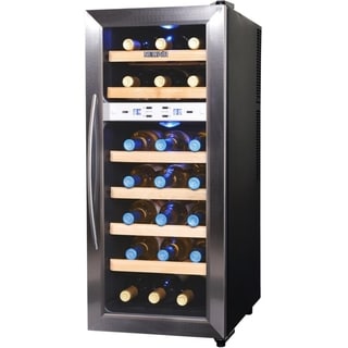 NewAir Silent Wine Cooler 21 Bottle Dual Zone AW-211ED Stainless Steel ...