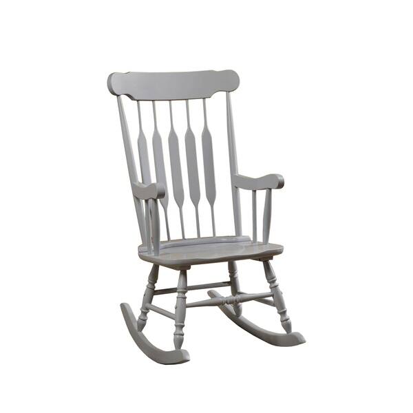 Classic Cottage Style Wooden Rocking Chair with Lath Back Design, Pale ...