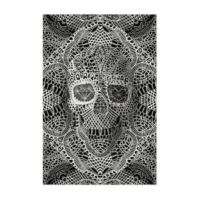 Noir Gallery Skull Creepy Lace Pattern Unframed Art Print/Poster - Overstock - 28723128