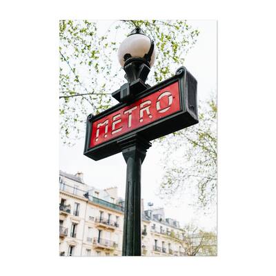 Noir Gallery Paris Metro Sign France Photo Unframed Art Print/Poster ...