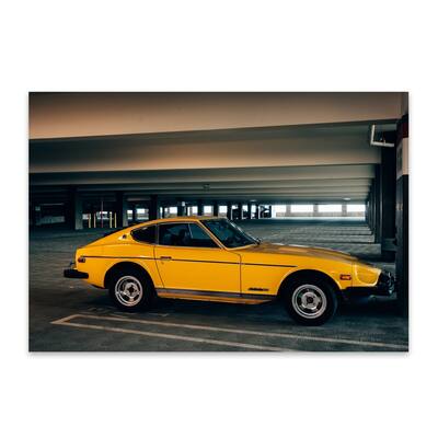 Noir Gallery Vintage Yellow Car Nissan 280Z Metal Wall Art Print ...