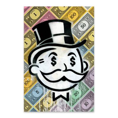 Noir Gallery Funny Monopoly Money Humor Metal Wall Art Print ...