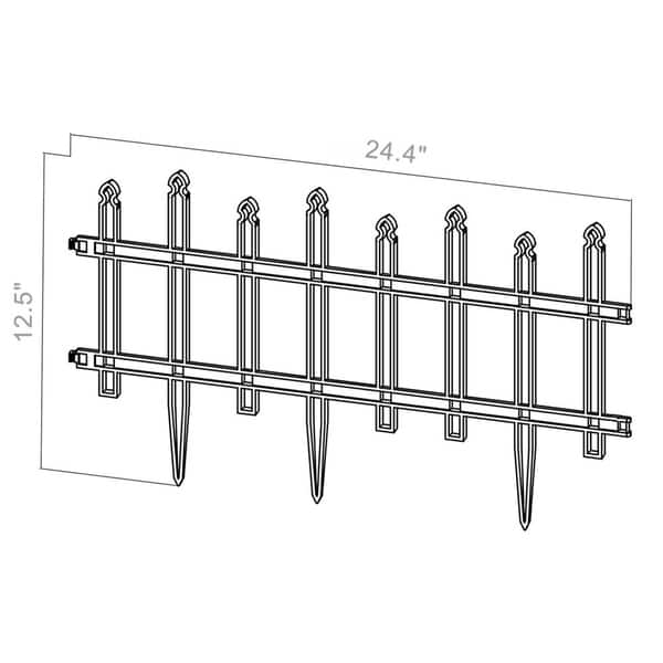 Border Fencing Eco-Friendly Weatherproof Plastic Resin Garden Edging ...